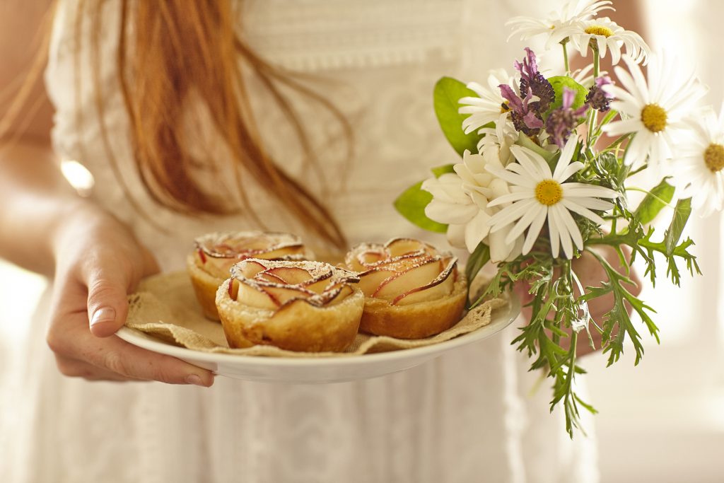 Macadamia filled pastry roses - Australian Macadamias