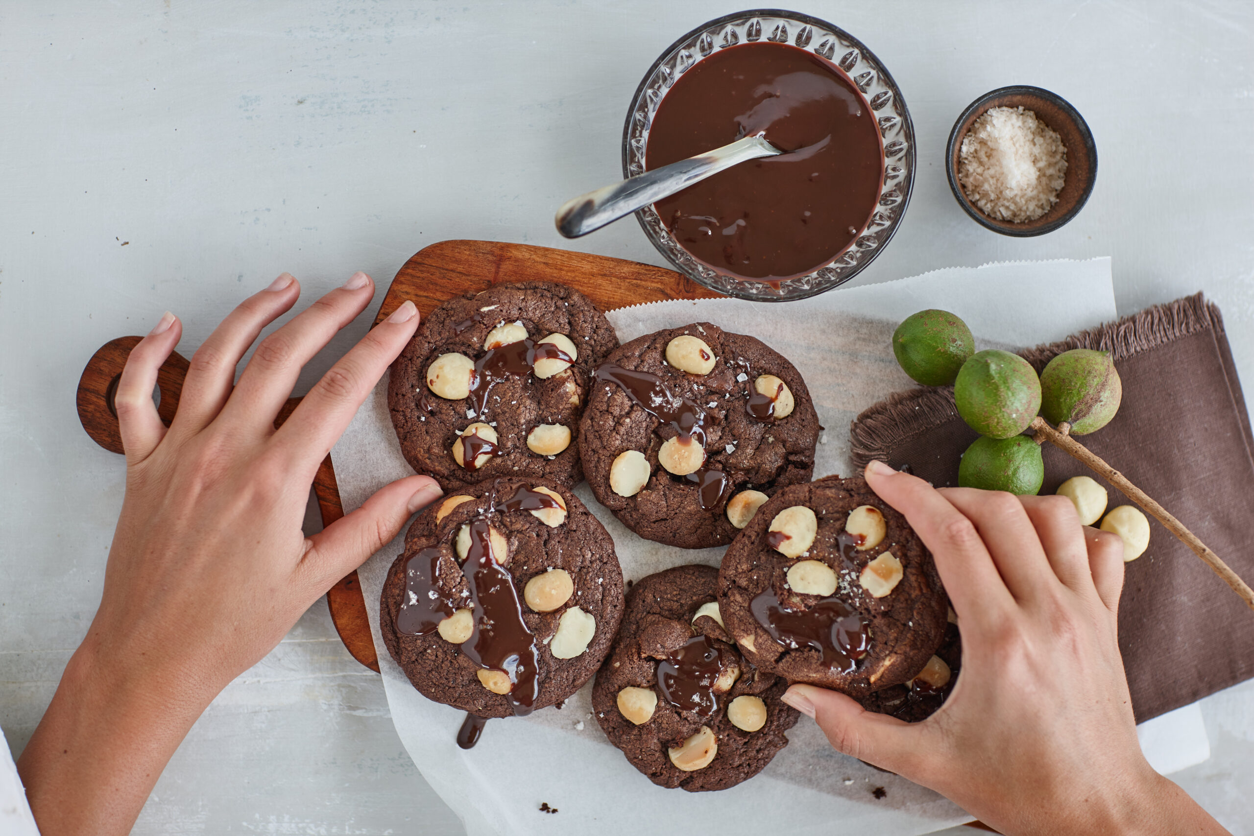 Macadamia chocolate cookies - Australian Macadamias